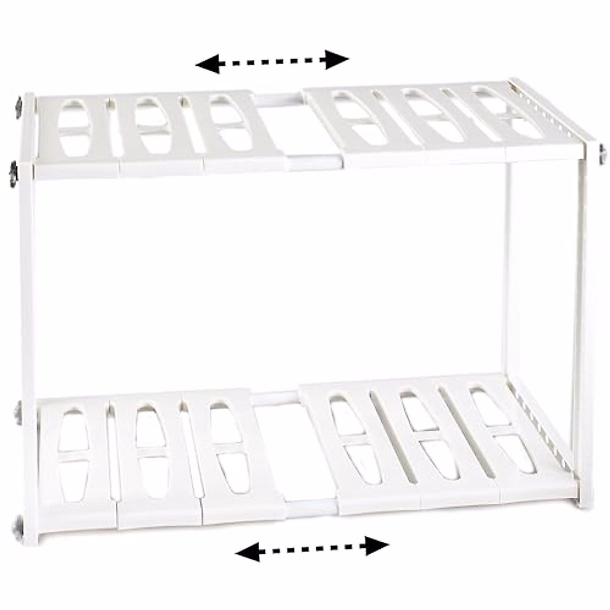 The Lakeside Collection Adjustable Under Sink Storage - Expandable Shelf for Bathroom/Kitchen Organization