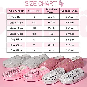 MIXIN Girls and Boys Slippers Mermaid Princess No-Slip Memory Foam Slippers Soft Rubber Sole House Shoes for Bedroom Indoor Outdoor Mermaid 3