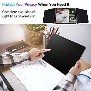 Peslv Privacy Screen Protector Compatible With iPad Pro 12.9 Inch 2018 2020 2021 2022, Anti Glare Blue Light Spy Filter Private Cover, High Sensitive Bubble-Free Easy Install Black Security Screen