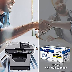 1-Pack Black Compatible Toner Cartridge Replacement for Brother TN550 TN-550 TN550BK High Yield to use with HL-5370DW, HL-5340D, DCP-8060, DCP-8065DN, HL-5240, HL-5250DN, MFC-8660DN Printer