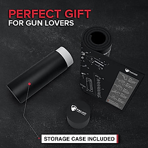 Falko Tactical Gun Cleaning Mat for Glock - Double Thickness Gun Mat - HD Exploded Diagram Including Parts List, Lubrication Points and Disassembly Steps (20 by 12 Inches)