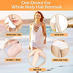 IPL Laser Hair Removal for Women and Men Permanent Hair Removal,Upgraded 999,999 Flashes Painless Hair Removal Device at Home with Ice Cooling for Facial Legs Arms Whole Body Treatment