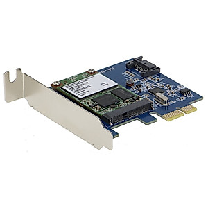 SEDNA - PCI Express mSATA III (6G) SSD Adapter with 1 SATA III Port with Low Profile Bracket (SSD not Included)