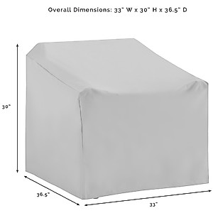 Crosley Furniture Patio Furniture Covers, Waterproof 4-Piece Outdoor Chair Cover Set for Backyard, Gray