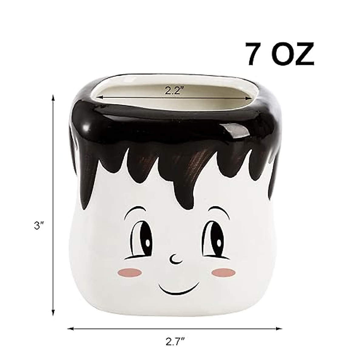 Youeon Set of 4 Marshmallow Mugs, 7 Oz Hot Chocolate Mugs Hot Cocoa Mugs, Cute Coffee Mugs, Couple Matching Mugs, Marshmallow Gift for Anniversary Wedding Christmas Valentine Birthday