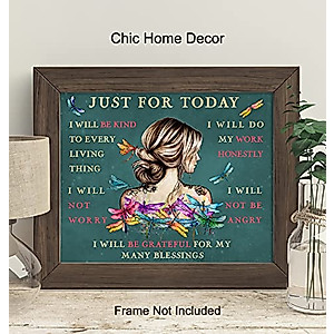 Inspiration Positive Affirmations Boho-chic Wall Art - New Age spiritual Hippie Motivational Wall Decor - Inspirational Quotes Saying - Encouragement Gifts for Women - Encouraging Wall Decor UNFRAMED