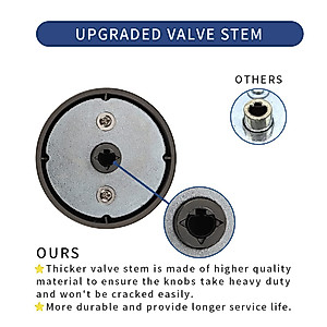 [Upgraded] DG64-00473B Samsung Stove Knob Black Stainless Steel, Top Burner Control Dial Knob, Oven Knob Replacement Part for Samsung Gas Range Oven Stove NX58J5600SG, NX58J7750SG, NX58M6850SG