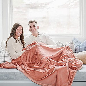 SARANONI Oversized Super Soft Comfy Lush 60" x 80" Adult Extra Large Blanket, (Clay)