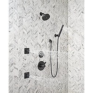 Delta Faucet Trinsic 3-Setting Shower Handle Diverter Trim Kit, Diverter Valve Trim Kit Black, 3 Way Shower Diverter, Delta Diverter Trim, Matte Black T11859-BL (Valve Not Included)
