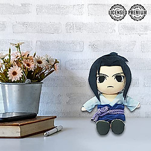 JUST FUNKY Naruto Shippuden Plush | Naruto Plush | 9” Tall Collectible Anime Plush | Sasuke Uchiha Action Figure Plush | Plush Pillow for 14+ | Ideal for Naruto Merch | Officially Licensed