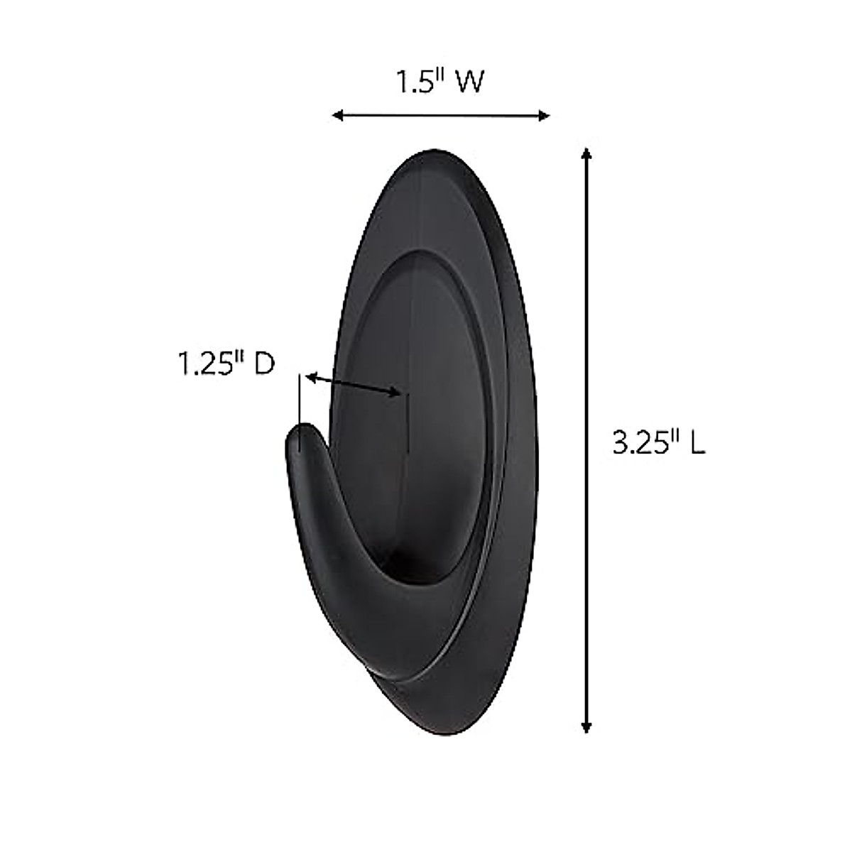 Command Outdoor Medium Terrace Hooks, Black, 3 lb Capacity, Water-Resistant Strips, 2-Hooks, 4-Strips, Decorate Damage-Free (Pack of 2)