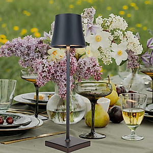 MADCKDEDRT LED Desk lamp,Cordless Table lamp,Rechargeable,Dimmable,Portable,Suitable for Indoor and Outdoor Lighting Black