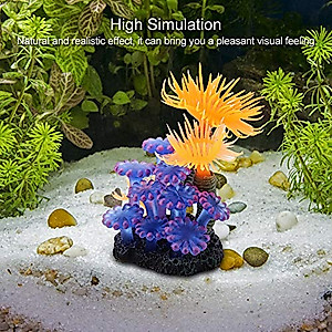 TOPINCN Artificial Coral, Simulation Plant Luminous Silicone Coral Sea Anemone for Fish Tank Landscape Decoration Aquarium Ornaments