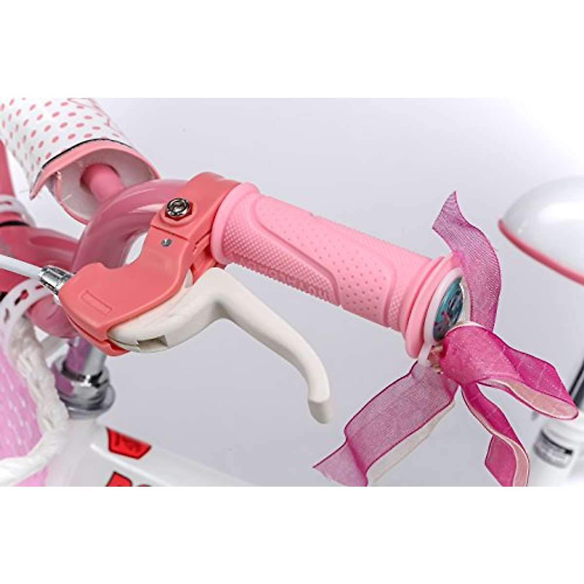 Royalbaby Princess Girl Children's Bicycle Outdoor Ride-On Bike with Training Wheels, Kickstand, Adjustable Seat and Basket, 16 Inch, Jenny/White-Pink