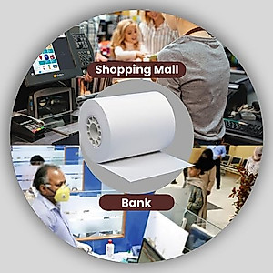 BAM POS Thermal Receipt Paper - Crisp & Clear Images, BPA Free - Ideal for First Data FD50 & FD100TI, Credit Card Machines - Pack of 50 Rolls