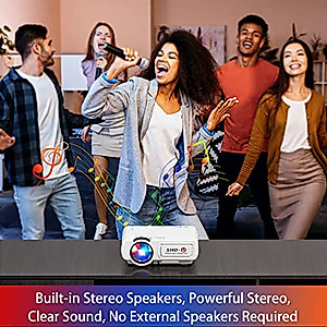 Projector Portable 5G WiFi Video-Projector [2022 Upgraded] Movie Projector Mini projectors 8000:1Contrast 9000Lumen Compatible with Full HD 1080P iPhone,Android,FireStick,AV,VGA,HDMI,USB,TF ‎T5-W800P