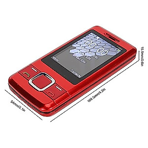 Unlocked Slider Phone, 2G GSM 1200mAh Battery Loud Voice Big Button Dual Card Senior Cell Phone for Elderly Kids Unlocked Mobile Phone Flip Cell Phone for Seniors (Red)