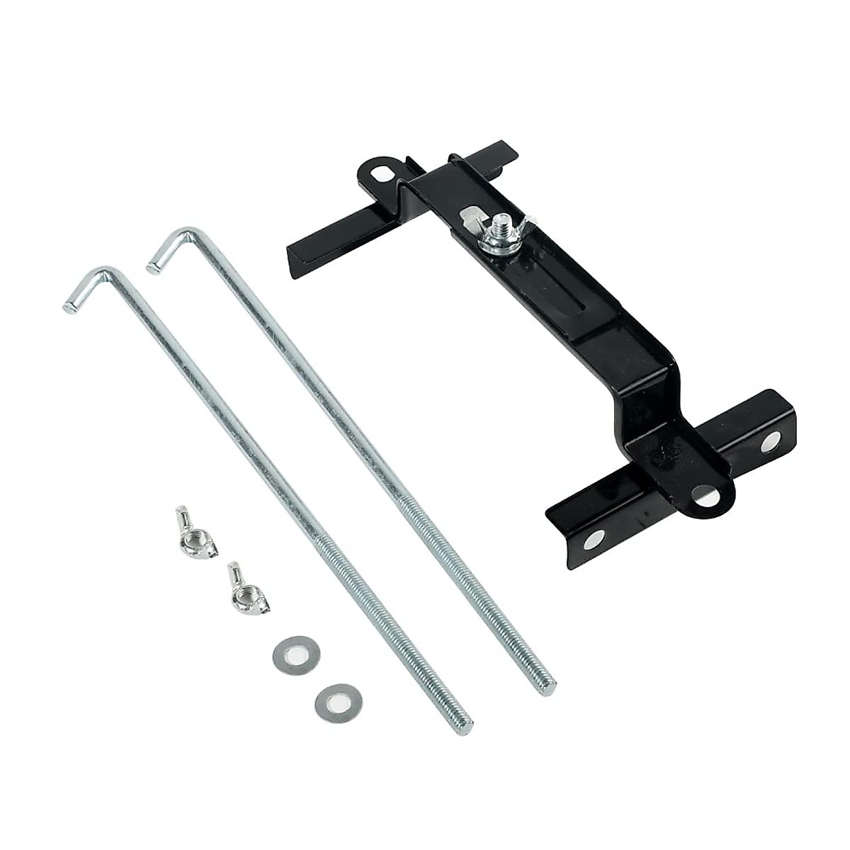 AOCISKA Adjustable Battery Hold Down Bracket,Universal Crossbar with L Bolt Battery Hold Down Bracket Holder,Car Crossbar Battery Fixing Holder,Battery Tie Down Kit for Car SUV (10 inch)