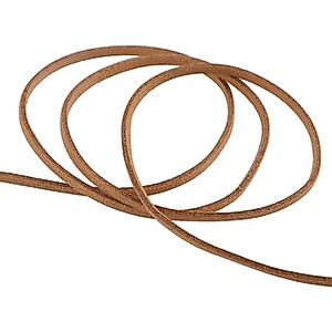 3mm x100 Yards Coffee Suede Cord Suede Lace Faux Leather Cord with Roll Spool for Bracelet Necklace Beading DIY Handmade Crafts