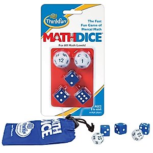ThinkFun Math Dice - Engaging Mental Math Skill Game | Great for Kids Age 8 and Up | Fun Educational Activity | Compact and Travel-Friendly