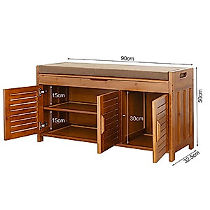 Free Standing Shoe Racks Shoe rack, Entrance shoe changing stool, home shoe cabinet, multi-functional doorway shoe bench, with door storage stool, storage stool, sitable shoe rack ( Size : 90cm*32.5cm