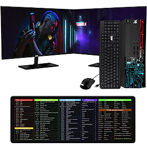 TechMagnet Computer Desktop PC, Intel Core i7, Siwa 8, 16GB RAM, 128GB SSD Boot + 2TB HDD, New Dual 24 Inch Monitor, USB Wired Keyboard Mouse, XL Cheatsheet Desk Pad, WiFi, Win 11 Home (Renewed)