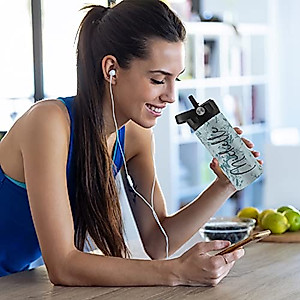 Water Bottle Personalized w/Straw Lid | Reusable Tumbler for Toddlers, Girls, Boys | 20 Oz, 20 Vivid Colors | Custom Water Bottles for Girls w/Name Custom Water Bottle for School