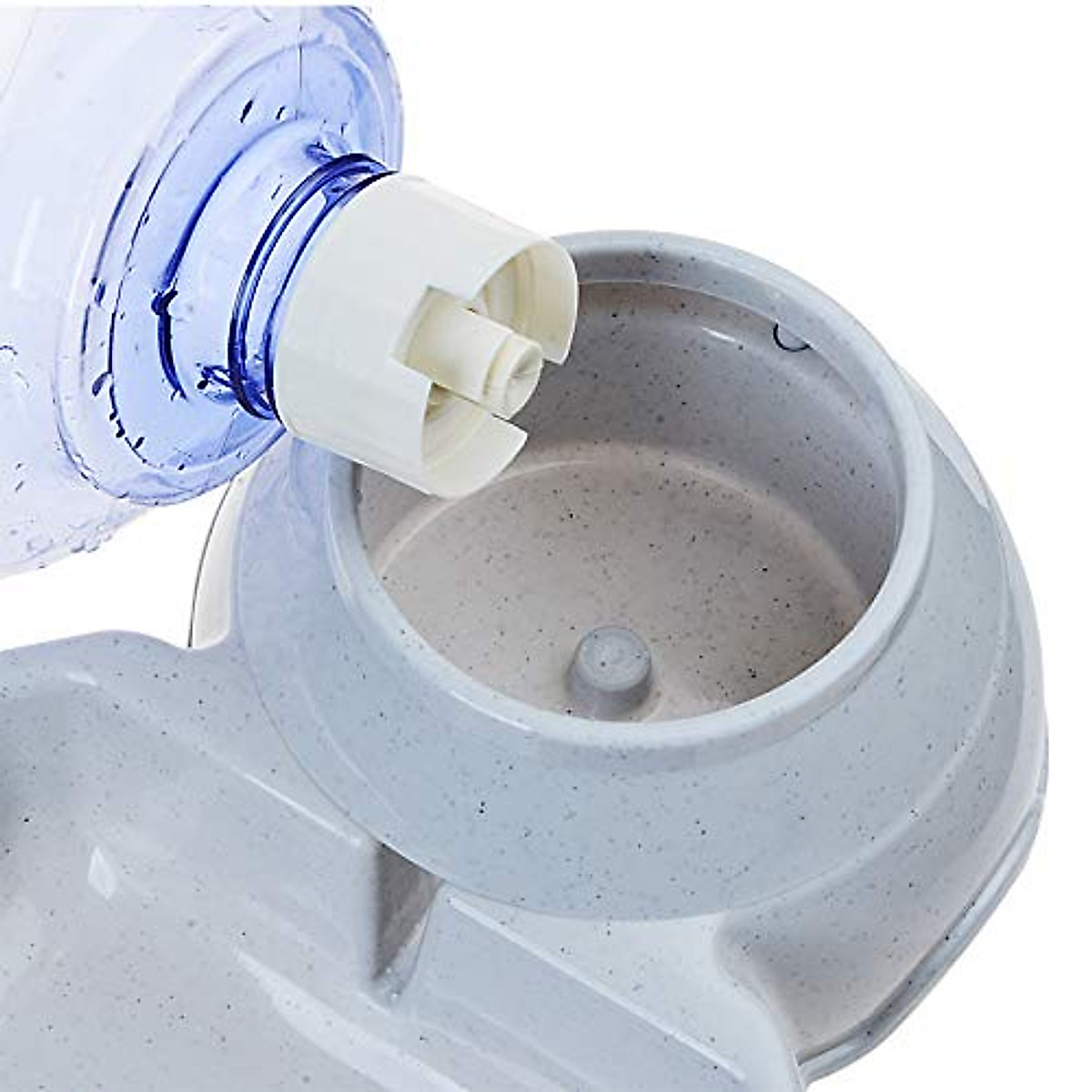 Pet Water Dispenser Station - 1 Gal Replenish Pet Waterer for Dog Cat Animal Automatic Gravity Water Drinking Fountain Bottle Bowl Dish Stand