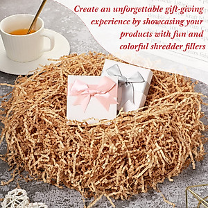 Outus 1lb Crinkle Cut Paper Shred Filler Shredded Paper for Gift Box Crinkle Metallic Shredded Cut Easter Grass Tissue for Wedding Birthday Wrapping Boxes Bags
