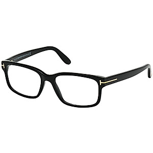 Tom Ford Rectangular Eyeglasses TF5313 001 Shiny Black 55mm FT5313