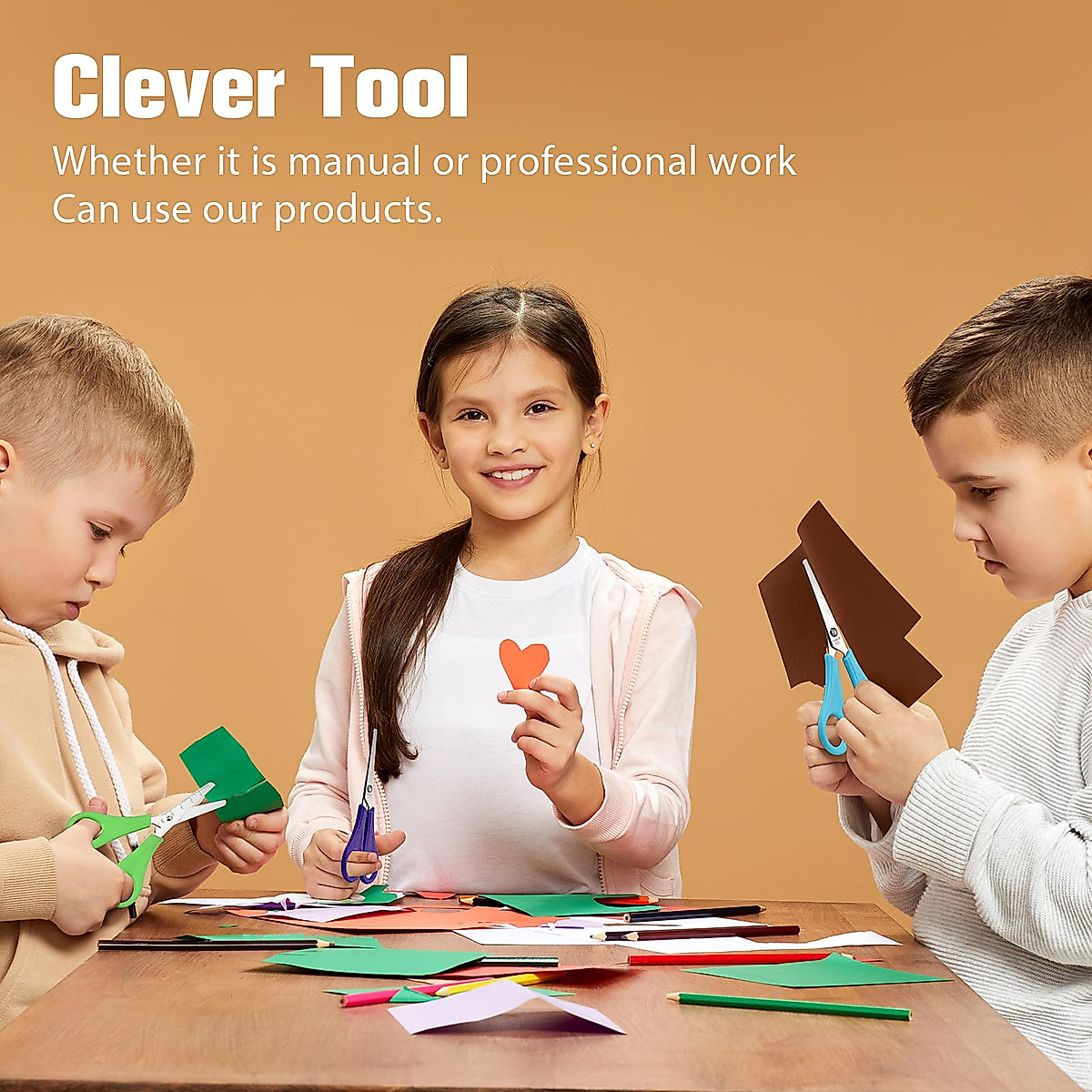 200 Pack Scissors 5 Inch Blunt Kid Scissors Tip Kids Safety Scissors Stainless Steel Paper Scissors with Comfort-Grip Handles Pack of Scissors for School and Craft Projects