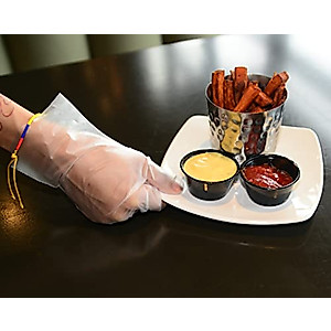 Daxwell Food Safe Stretch Poly Gloves (Medium, 1,000 Count) Non-Latex, Disposable, Food Handling Use, Powder Free, F10000224,White