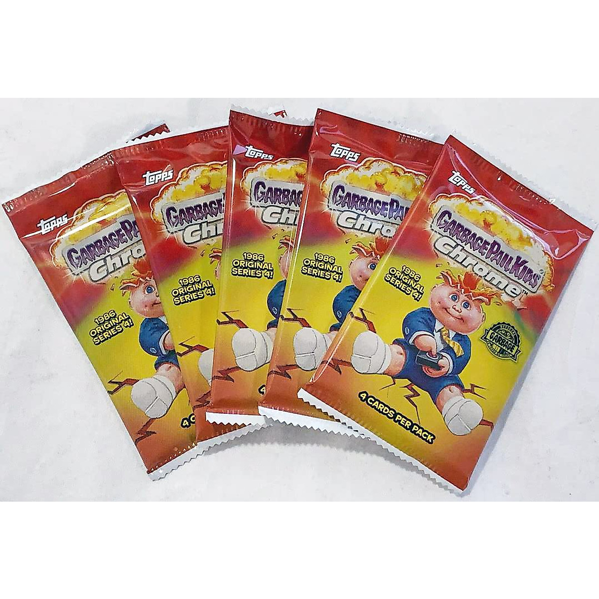 5 Packs Topps 2021 GPK Garbage Pail Kids Chrome Series 4