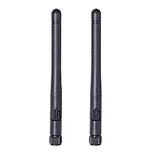 Bingfu Dual Band WiFi 2.4GHz 5GHz 5.8GHz 3dBi MIMO RP-SMA Male Antenna (2-Pack) for WiFi Router Wireless Network Card USB Adapter Security IP Camera Video Surveillance Monitor