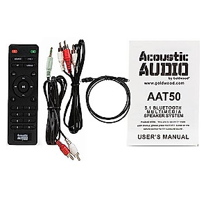 Acoustic Audio AAT5005 Bluetooth Tower 5.1 Home Theater Speaker System with Digital Optical Input and 8" Powered Subwoofer