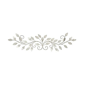 Stratton Home Decor S07736 Brushed Pearl Over The Door Wall Decor, 51.00 W x 1.00 D x 15.00 H, White