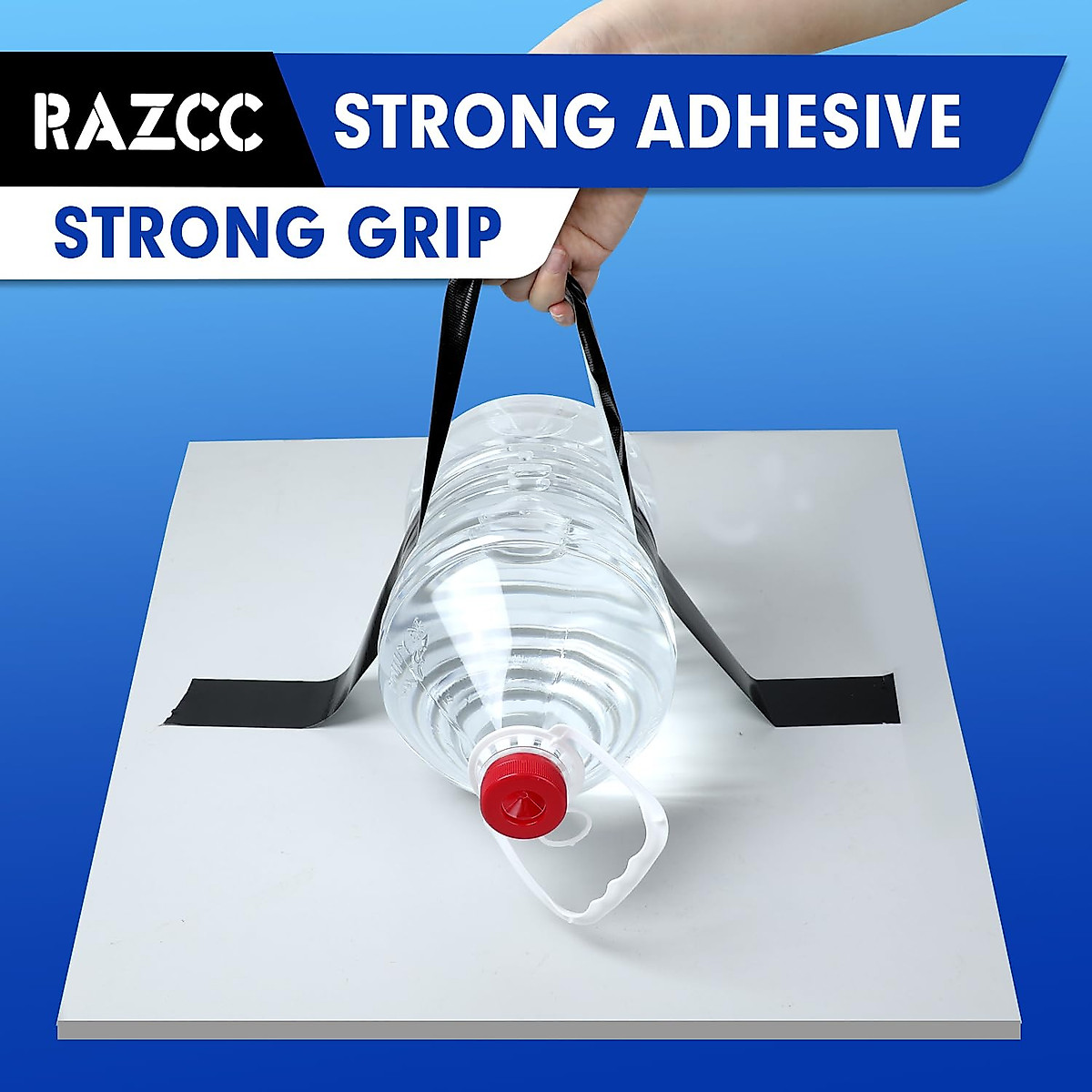 RAZCC Duct Tape, 6 Rolls Black Duct Tape,Heavy Duty, Flexible, No Residue, All-Weather and Tear by Hand, 30 Yard x 2 Inch Per Roll - Bulk Value for Indoor & Outdoor Repairs, Industrial Use