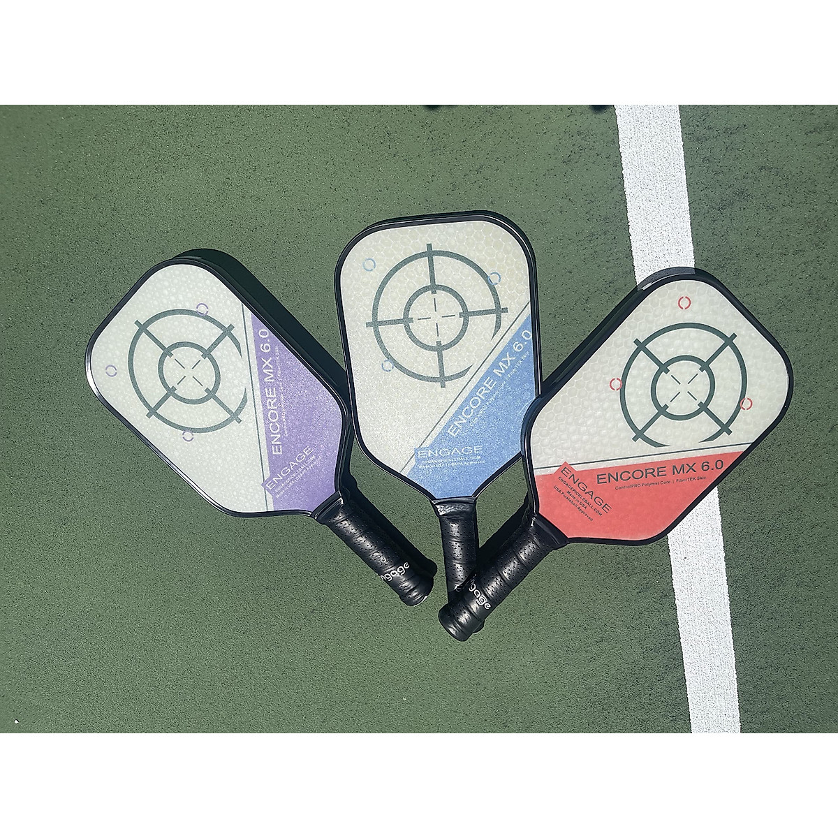 Engage Pickleball Encore MX Pickleball Paddle - Pickleball Paddles with Polymer Core - USAPA Approved Pickleball Paddles Pickleball Rackets for Adults - Standard (Blue)