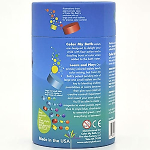 Color My Bath - 300 Count - New Eco-Friendly Container - The Original Fizzy Color Changing Tablets - Fun Educational Bathtime Activity for Kids, Safe, Non Toxic, Non Staining, Soap and Fragrance-Free