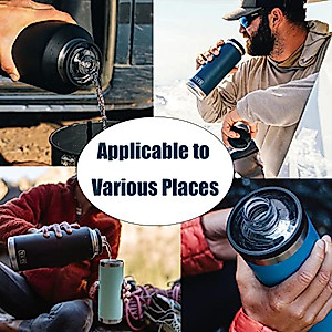 TEYOUYI 2Pcs Ice Strainer Blocker for YETI Rambler Bottle Chug Cap-Prevent Penetrating Cubed or Crushed Ice during a Drink-Fits 18, 26, 36OZ Bottles