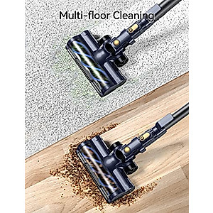 Voweek Cordless Vacuum Cleaner, Lightweight Stick Vacuum Cleaner with Powerful Suction, Detachable Battery, Self-Standing, 1.3L Dust Cup, 4 in 1 Handheld Vacuum for Home Hard Floor Carpet Pet Hair