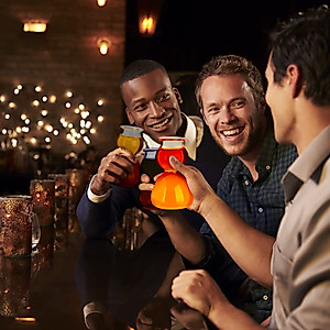 MANMAOHE 4oz Absinthe Glasses set of 2 Double Bubble Layered Shot Glasses Creative Cocktail Glasses Whiskey Glasses Small Clear Glass Wine Glasses for Party Home Bar Decor