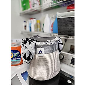 Shop Variety Essentials Rope Woven Basket, Baby Laundry Blankets Toys Pets Large Woven Basket 15x15x14inch 1 PC