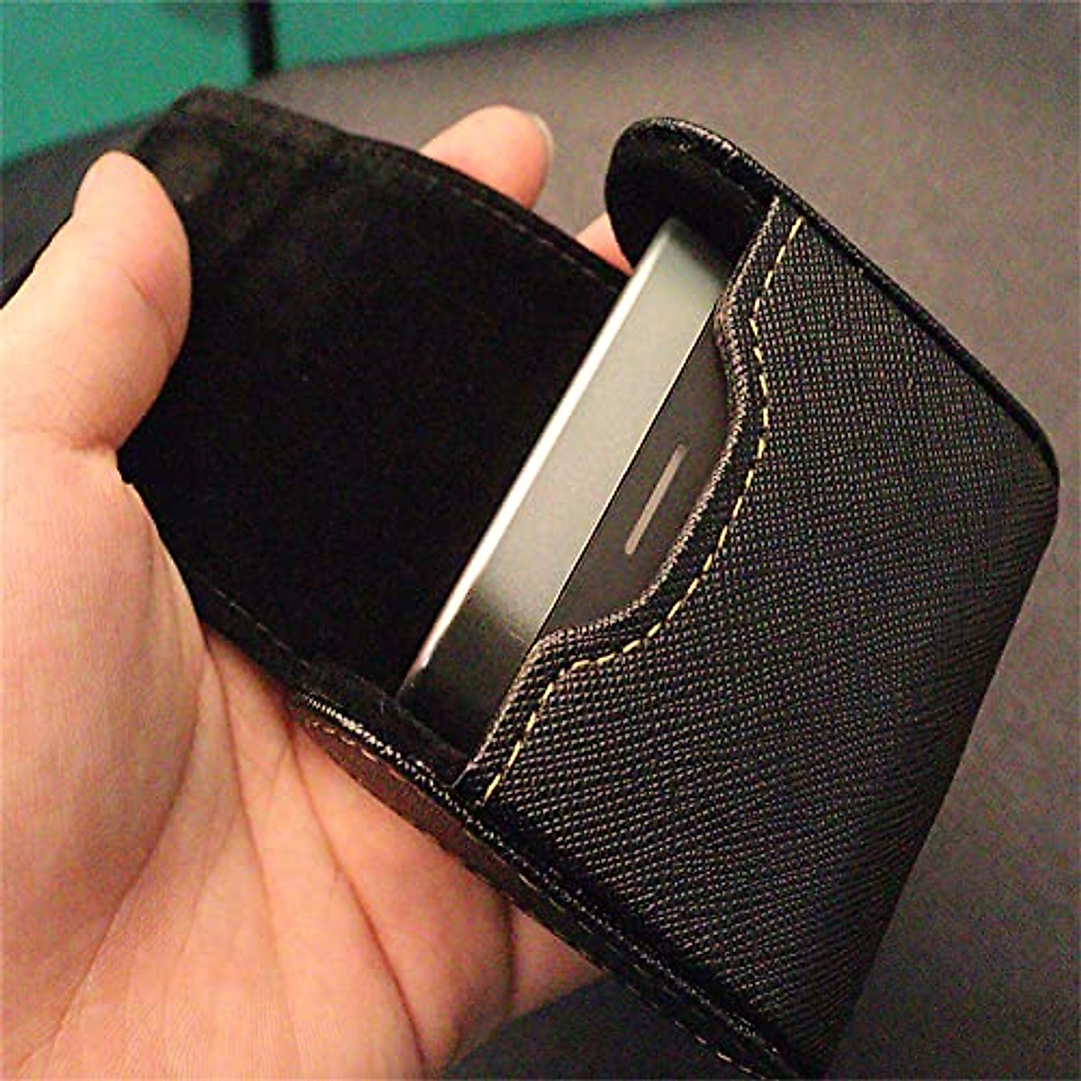 DAYJOY Elegant Leather Protective Case Cover Compatible with B&W/Bowers&Wilkins PI5 S2 /PI7 S2 Wireless Earbuds,Portable Protective Carrying Box Sleeve Storage Bag (Black)