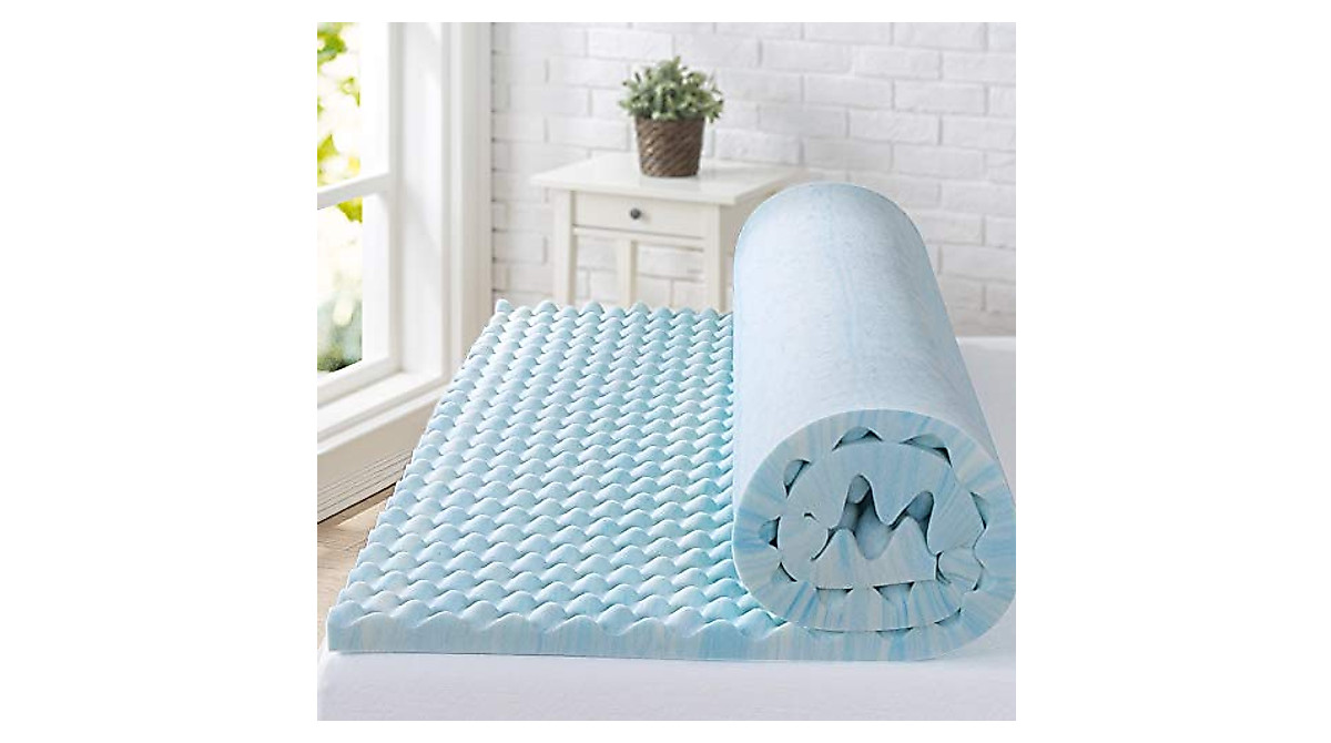 ZINUS Cooling Gel Mattress Topper - 2 Inch Queen, Comfort & Airflow