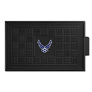 FANMATS - 13408 Fanmats Military 'Air Force' Medallion Door Mat,Multi-color,19"x30"
