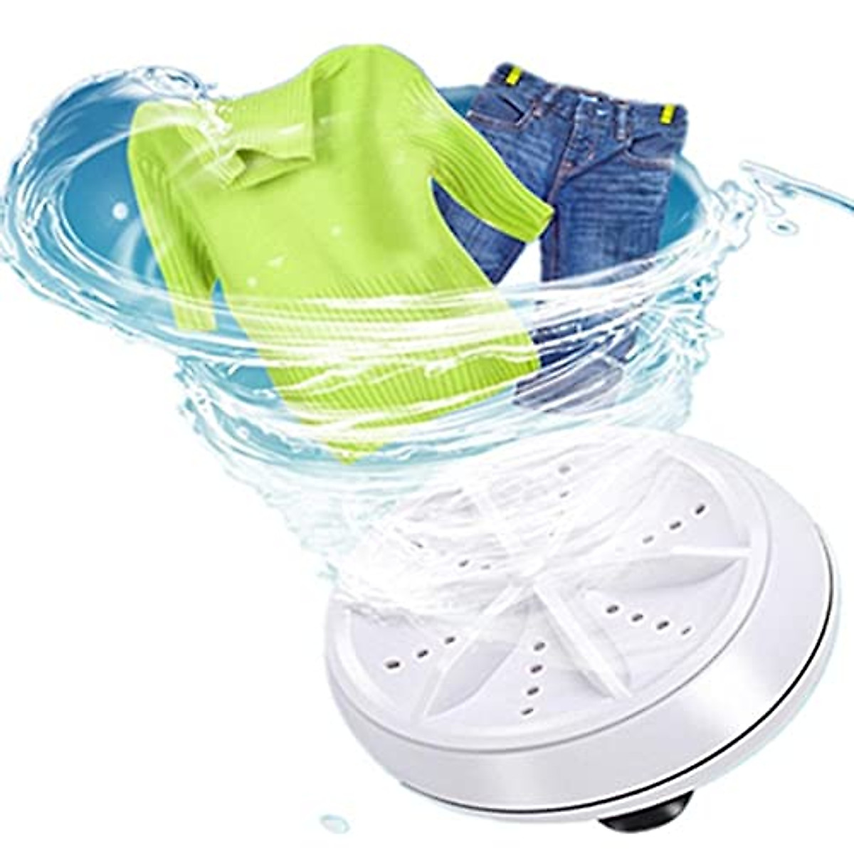 Mini Washing Machine Ultrasonic Turbine Machine - Portable Turbo Washer, Ultrasonic Waves Convenient Travel Home Business Travel USB 3in1 Dishwashers