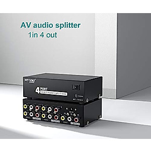 MT-VIKI 4 Way 3 RCA Splitter Composite Video Audio Distribution (1 in 4 Out)