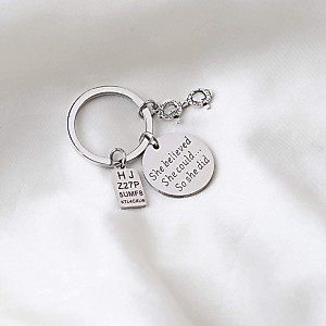 ENSIANTH Optometrist Gift She Believed She Could So She Did Keychain Eye Doctor Gift Optometrist Graduation Jewelry (Optometrist Keychain)