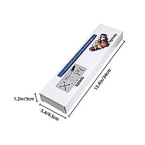 Scott Edward Retractable Billiards Bridge Pool Stick with 3 Pieces Removable Bridge Head,Stainless Steel Material Billiards Pool Accessory for Pool Table
